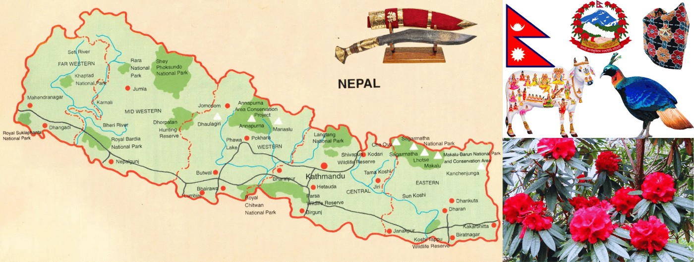 General Info of Nepal, mountains, lakes, rivers, national parks